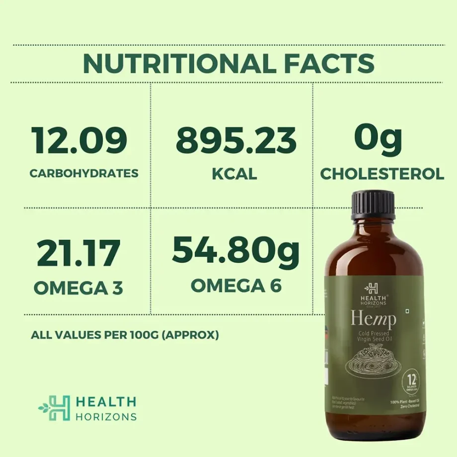 Hemp Cold Pressed Virgin Seed Oil – Health Horizons