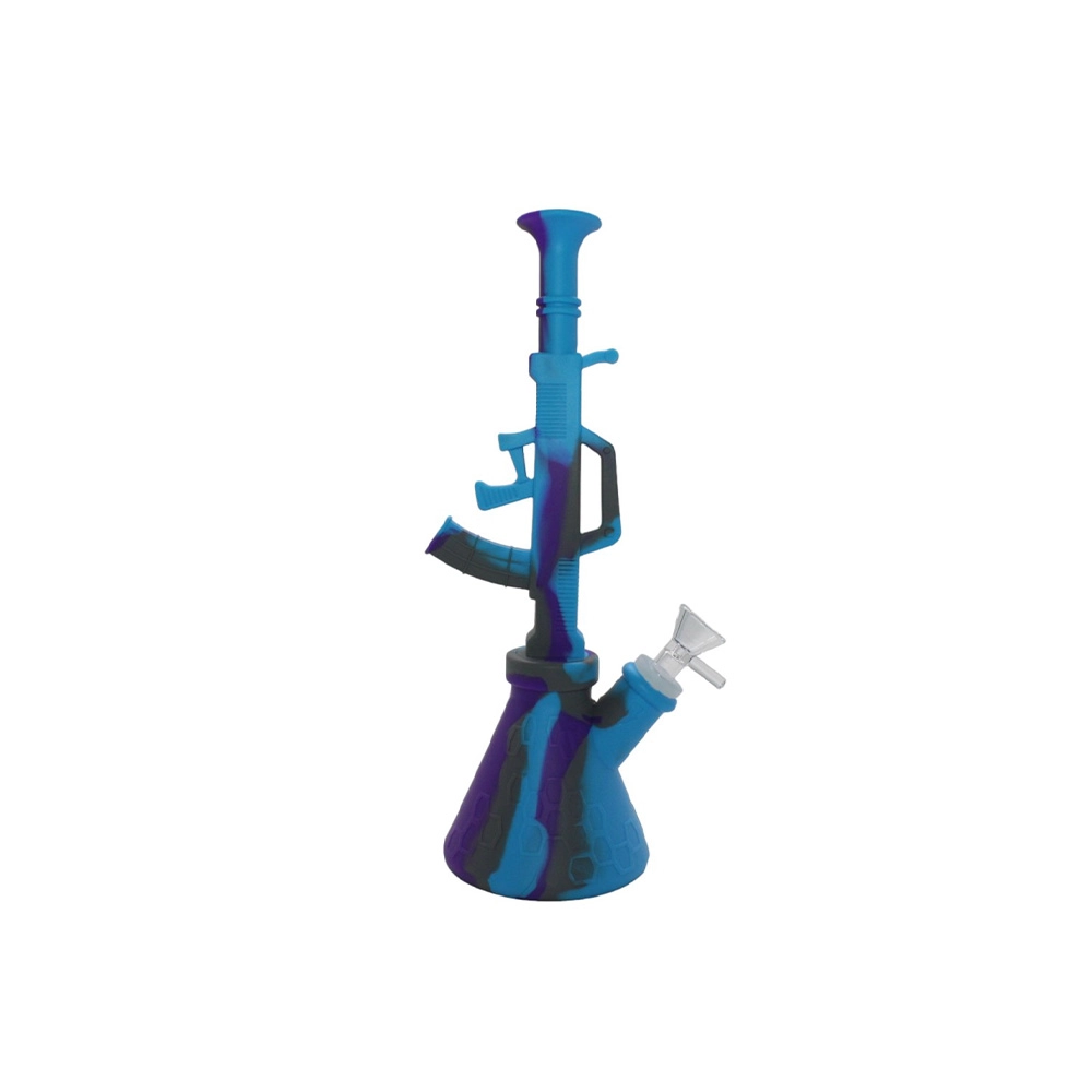 STRONG BONG 12 Inch Gun-Shaped Silicon Bong Unbreakable & Detachable ...
