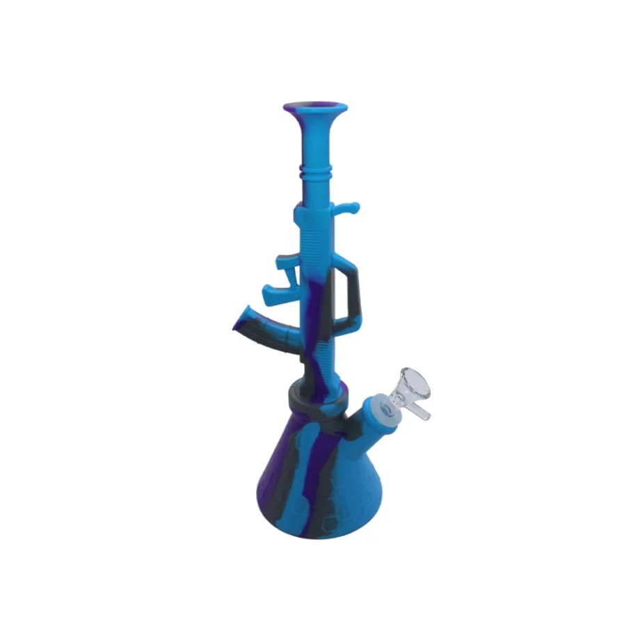 STRONG BONG 12 Inch Gun-Shaped Silicon Bong Unbreakable & Detachable ...