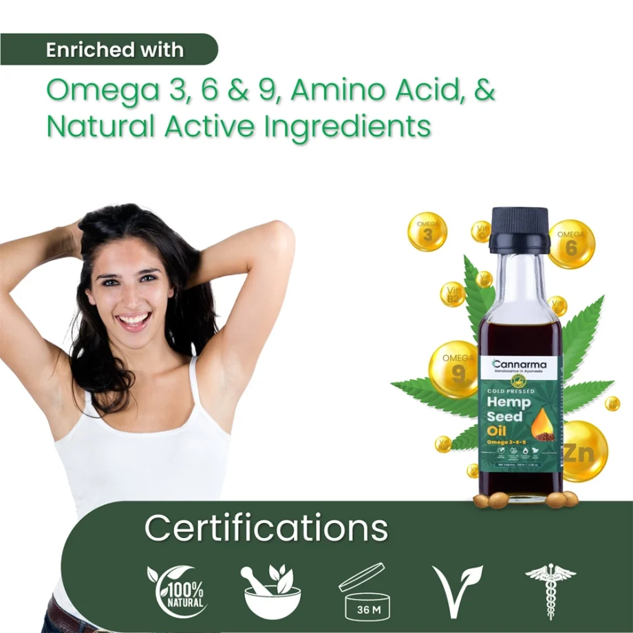 Cannarma Hemp Seed Oil, Omega 3,6,9 (100ml) | Its Hemp